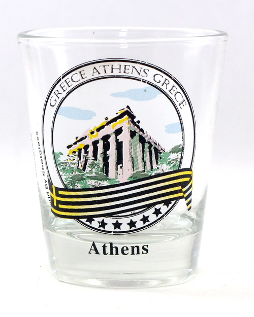 Athens Greece Shot Glass - World by Shotglass