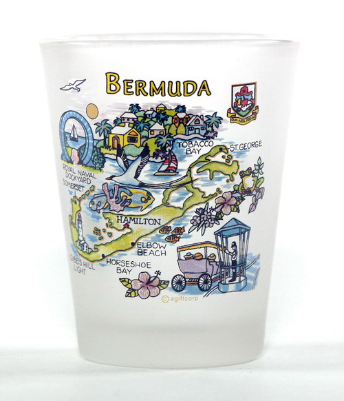 Bermuda Map Collectible Souvenir Playing Cards - World by Shotglass