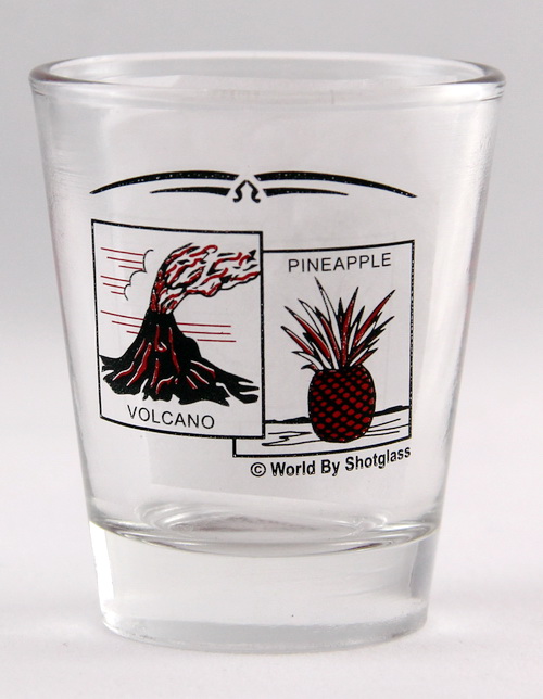 Hawaii State Scenery Red New Shot Glass - World by Shotglass