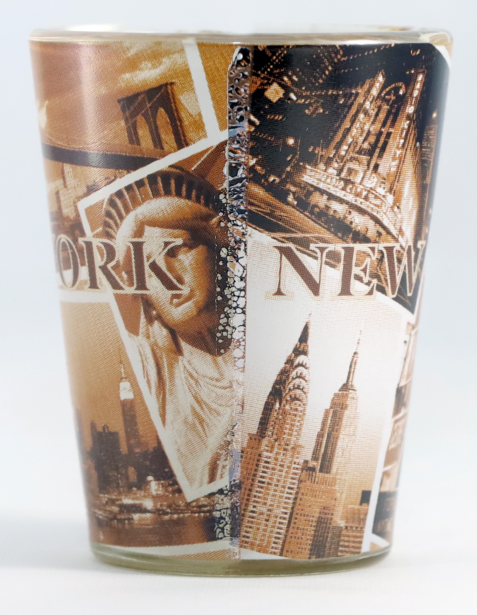 New York Sepia Shot Glass - World by Shotglass