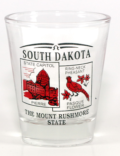 South Dakota State Scenery Red New Shot Glass