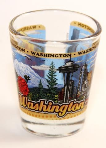 Washington State Wraparound Shot Glass - World by Shotglass