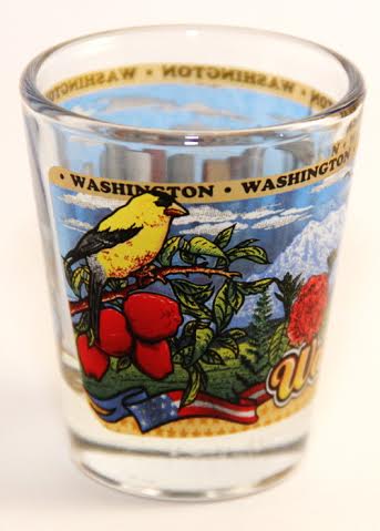 Washington State Wraparound Shot Glass - World by Shotglass