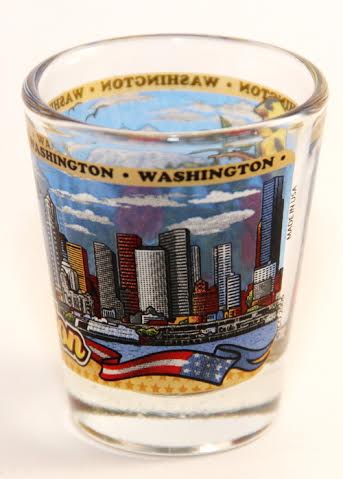 Washington State Wraparound Shot Glass - World by Shotglass