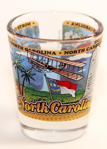 North Carolina State Wraparound Shot Glass - World by Shotglass