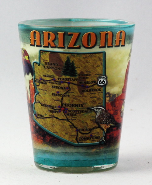 Arizona State Collage Shot Glass