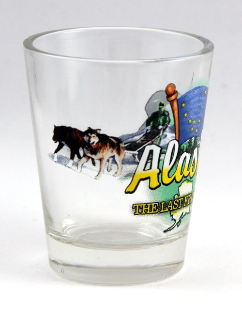 Alaska Last Frontier State Elements Shot Glass