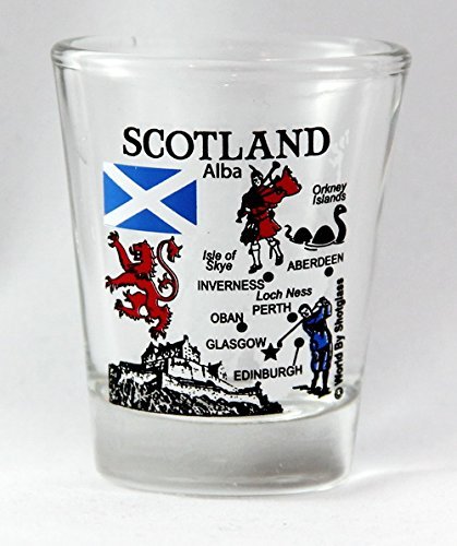 Scotland Landmarks and Icons Collage Shot Glass - World by Shotglass