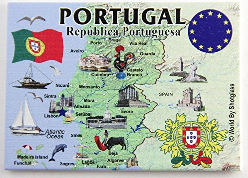Portugal EU Series Souvenir Fridge Magnet 2.5 inches X 3.5 inches ...