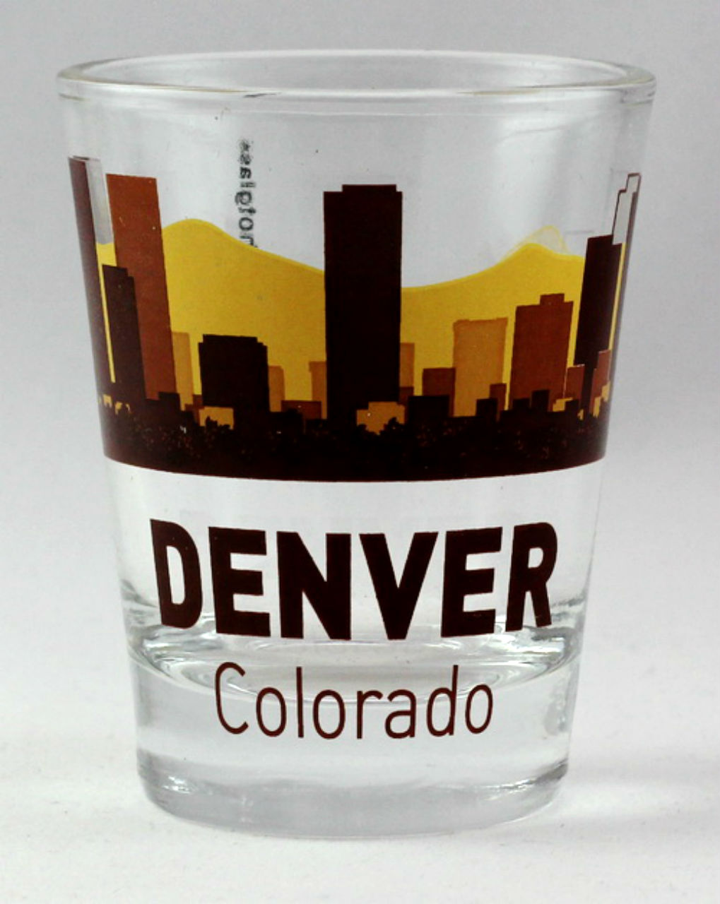 Denver Colorado Sunset Skyline Shot Glass - World by Shotglass