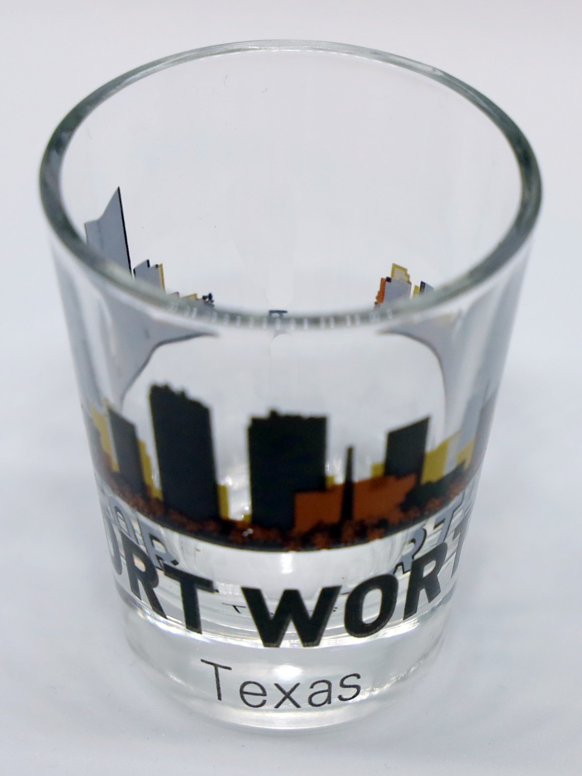 Fort Worth Texas Sunset Skyline Shot Glass - World by Shotglass