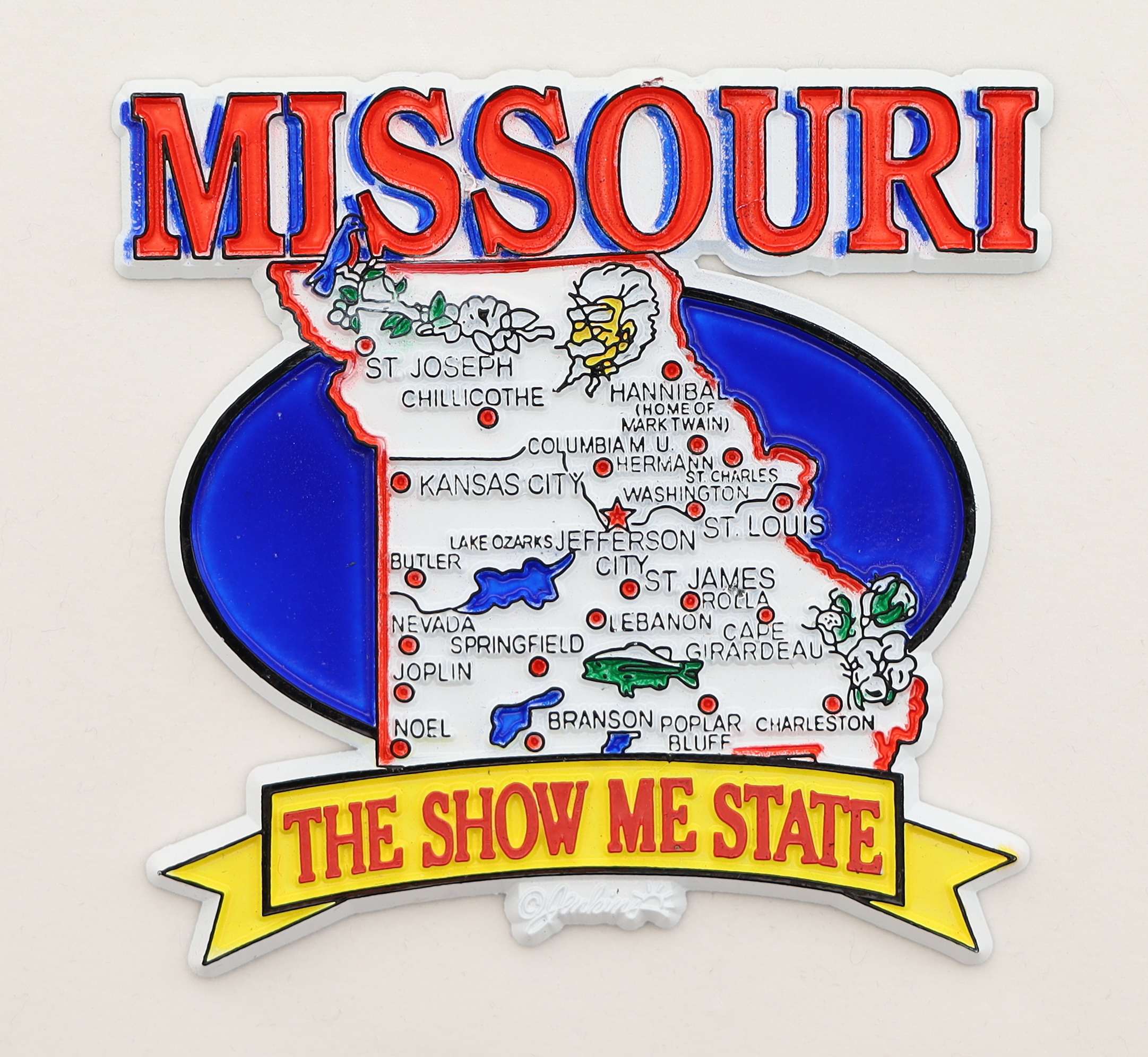 Missouri State Elements Map Fridge Collectible Souvenir Magnet - World ...