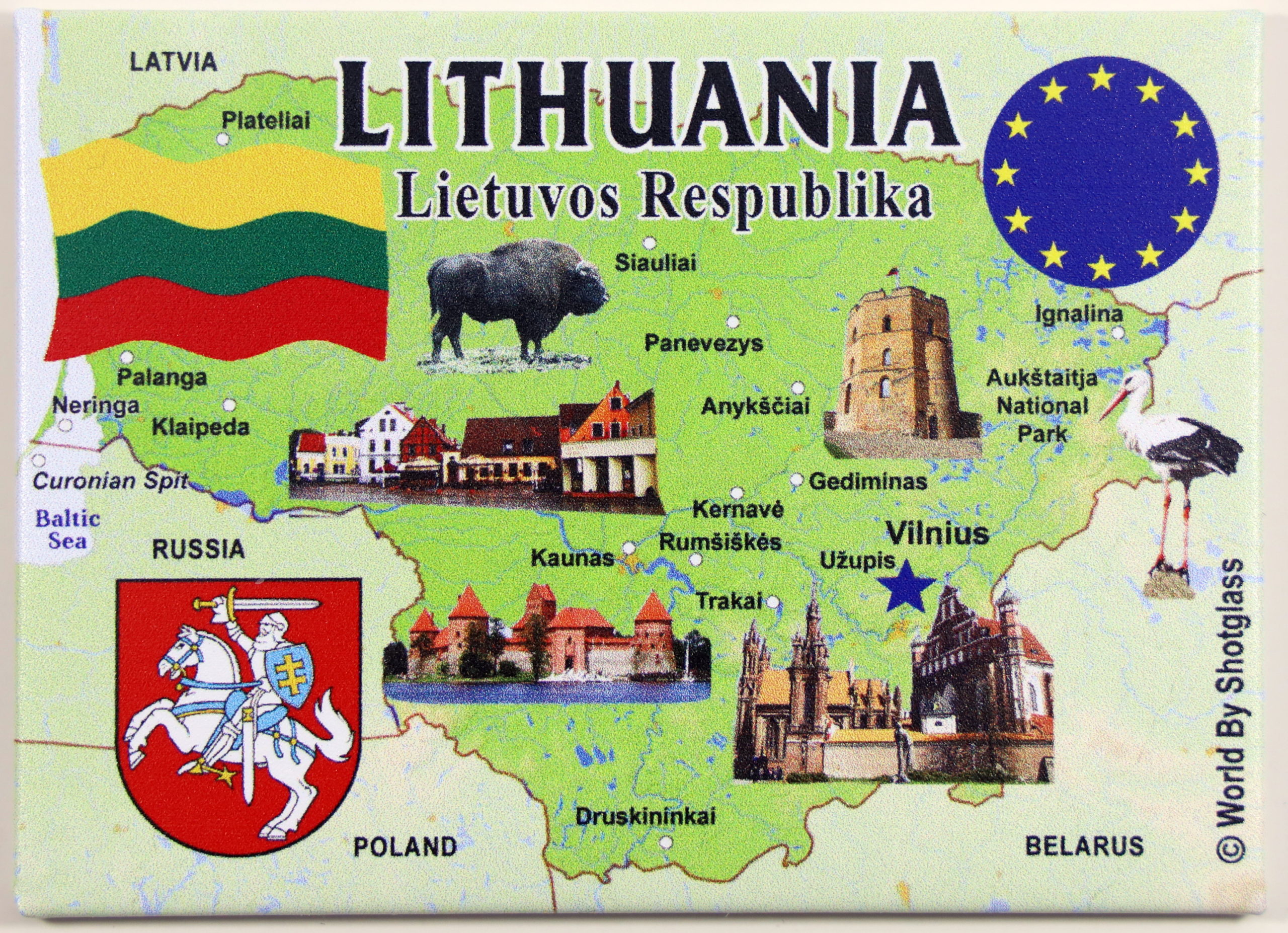 Lithuania EU Series Souvenir Fridge Magnet
