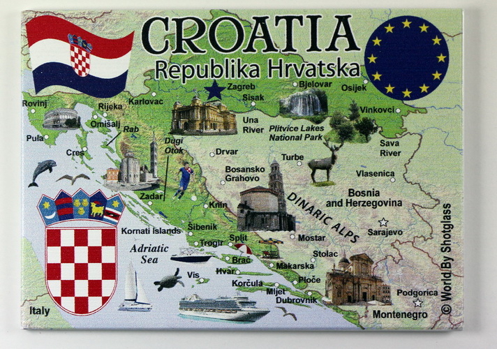 Croatia EU Series Souvenir Fridge Magnet