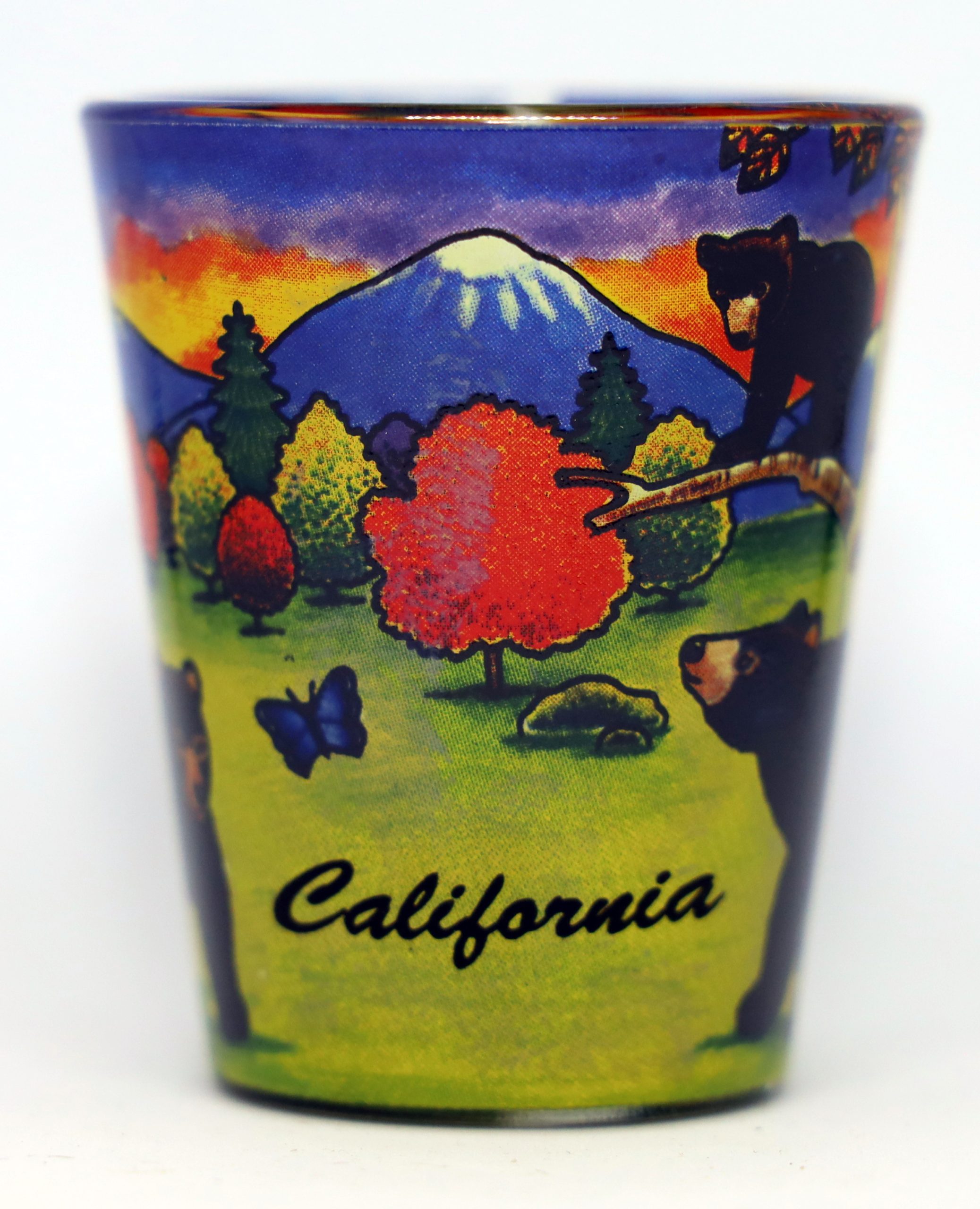 California Bear In & Out Collectible Shot Glass