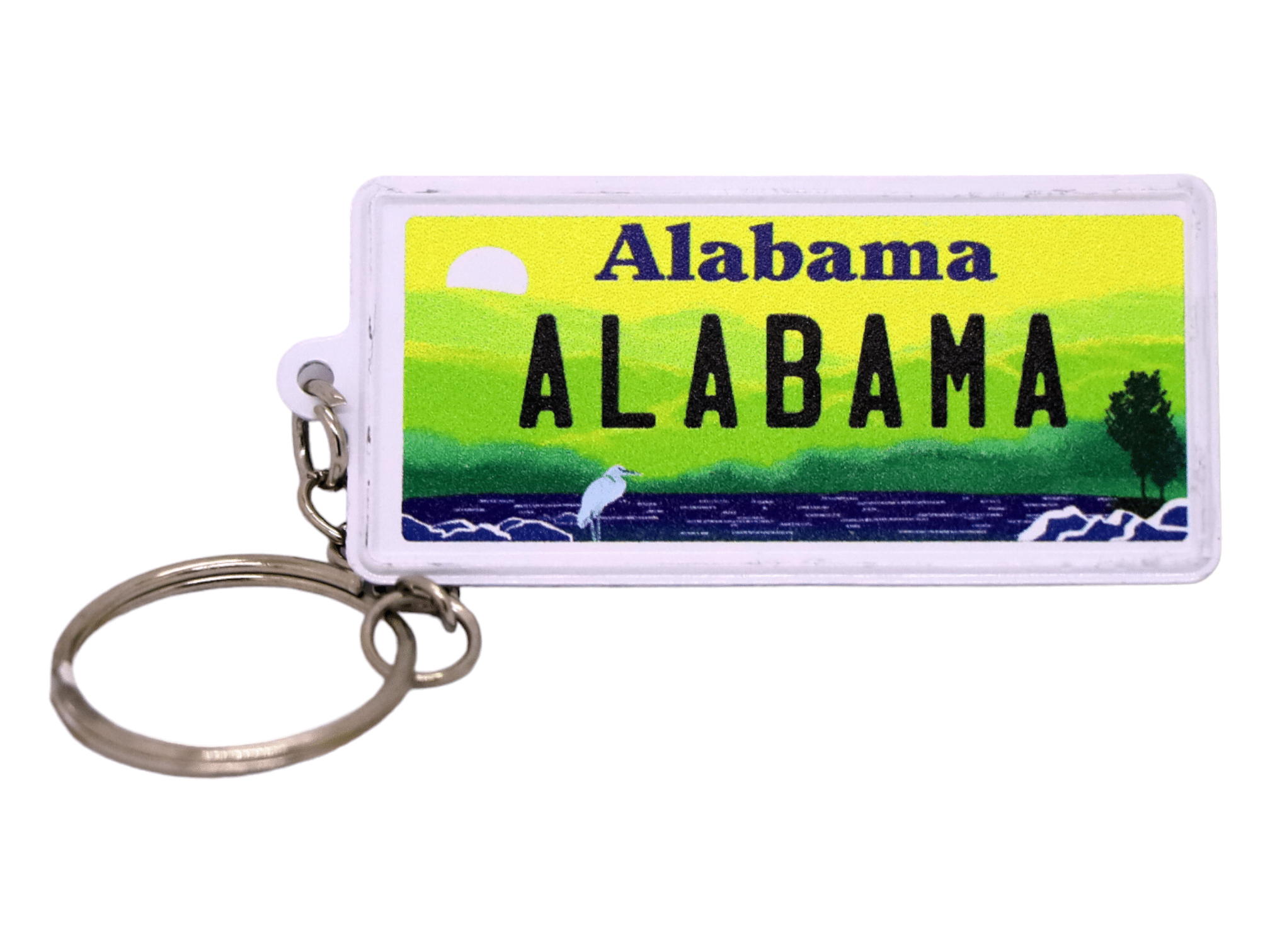 Alabama License Plate Aluminum Ultra-Slim Rectangular Souvenir Keychain
