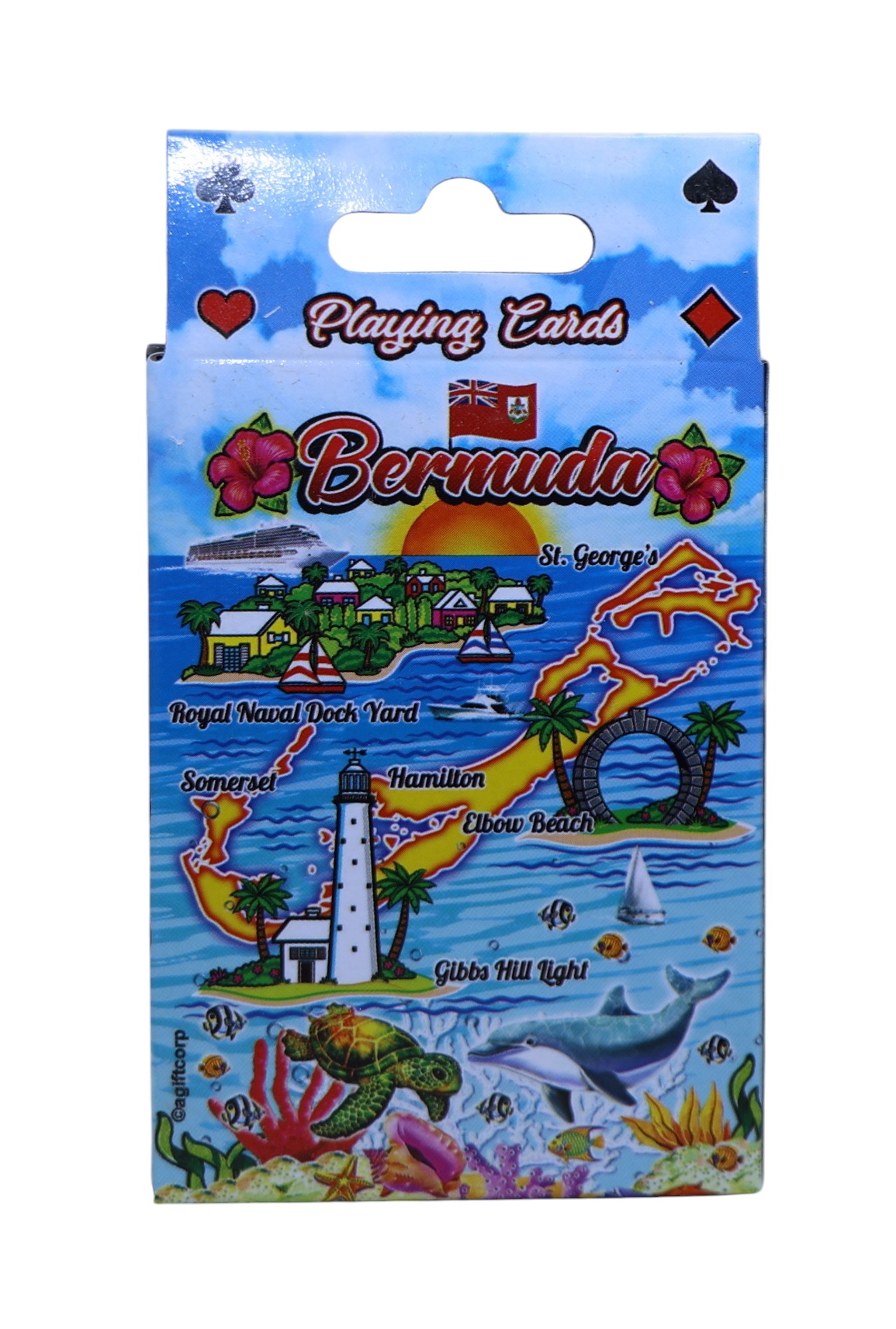 Bermuda Map Collectible Souvenir Playing Cards
