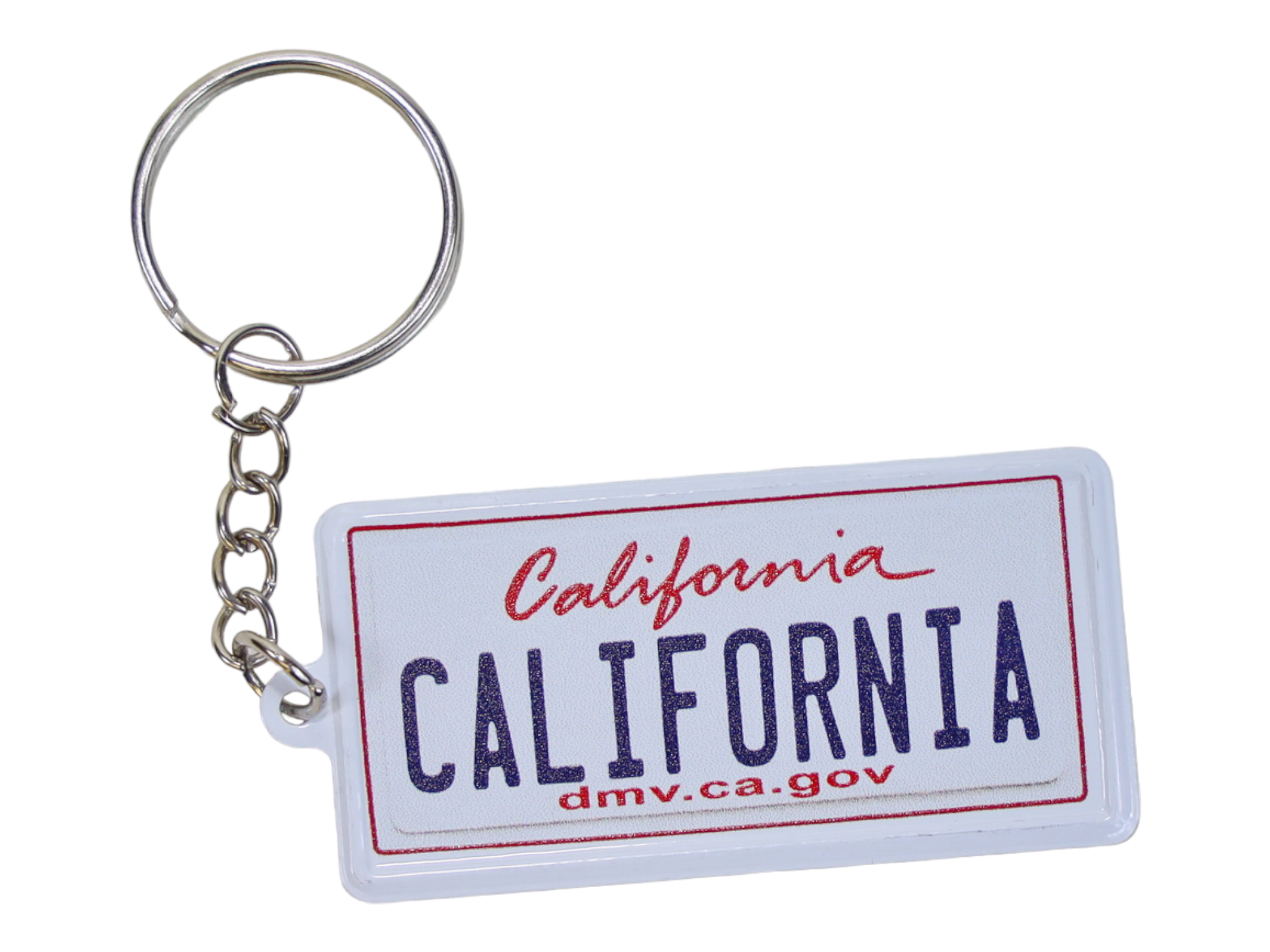 California License Plate Aluminum Ultra-Slim Rectangular Souvenir Keychain