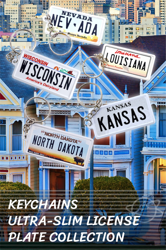 Keychains State Ultra-Slim State License Plate Collection Archives ...
