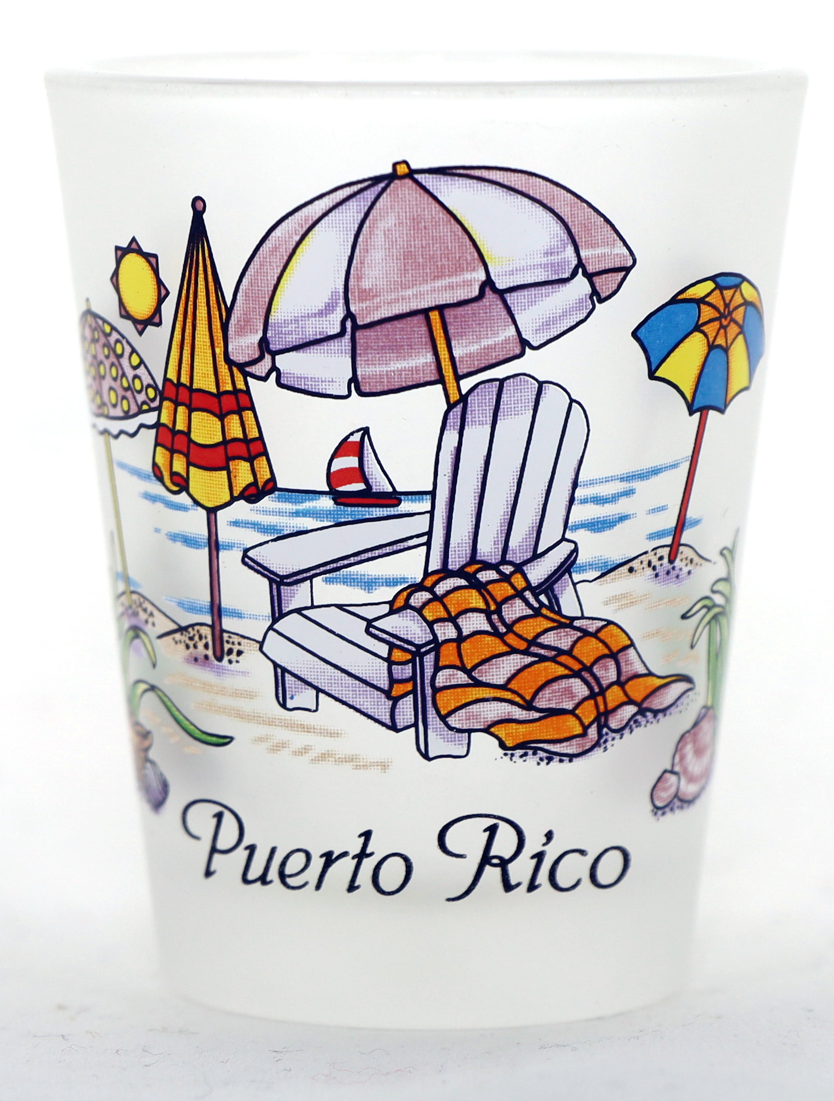 Puerto Rico Beach Chair Shot Glass