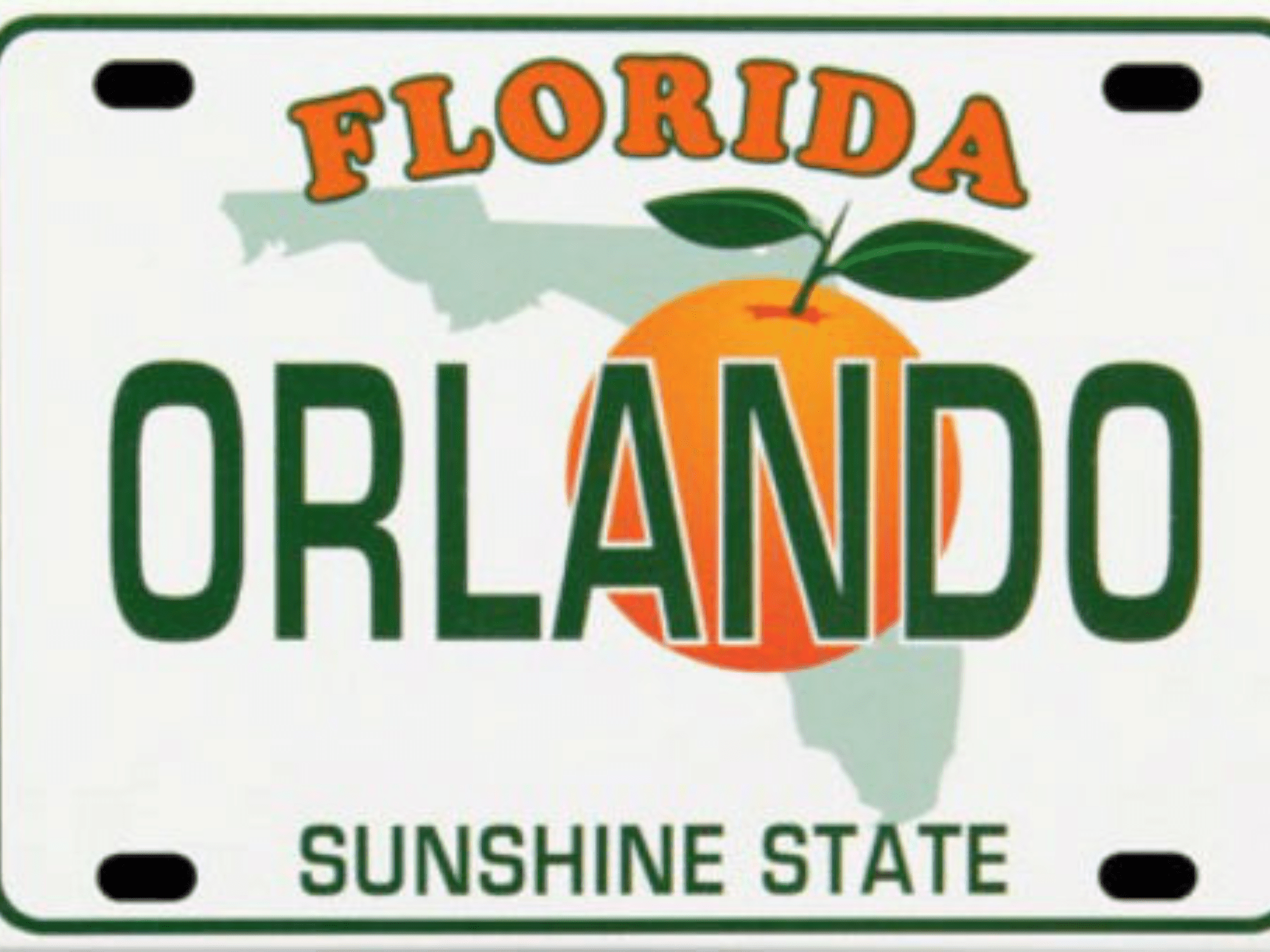 Orlando Florida License Plate Fridge Collector's Souvenir Magnet